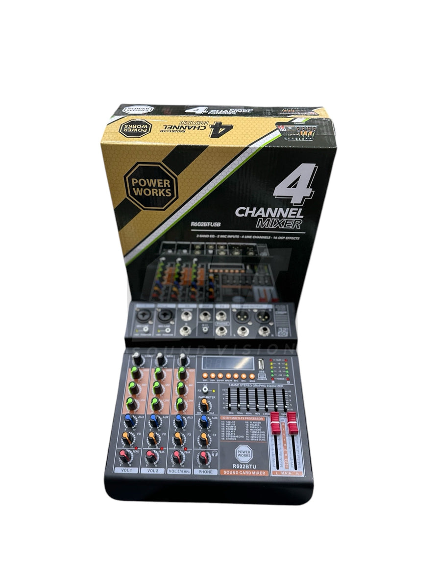Powerworks 4Ch Mixer Usb/Bt – Sound Vision
