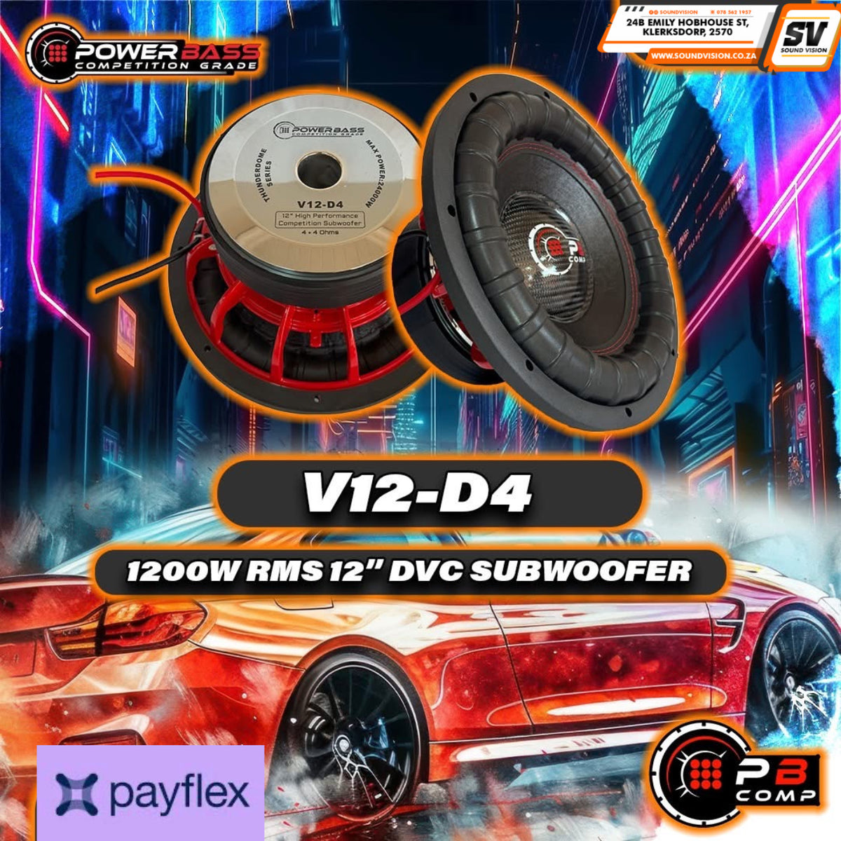 Powerbass V12-D4 Subwoofer 🔊 – Sound Vision